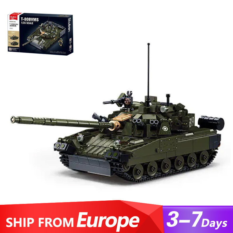 LEGO MOC Sluban M38-B1178 T-80BVMS Main Battle Tank Military Europe ...