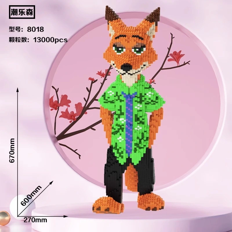 LEGO MOC [Mini Micro Bricks] Chao Le Sen Zootopia Nick Wilde Judy Hopps ...