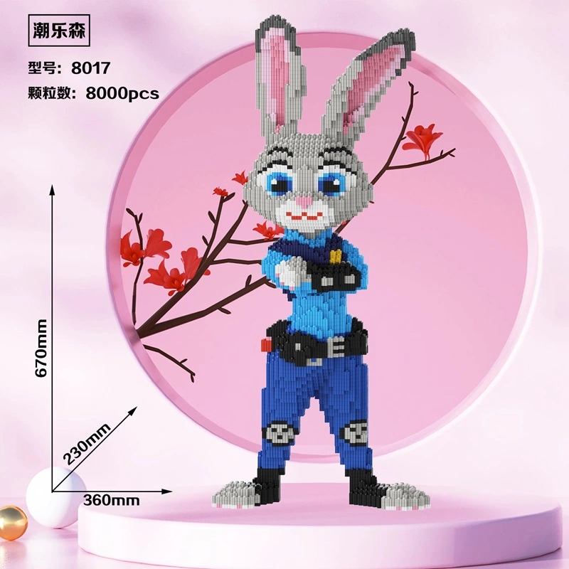 LEGO MOC [Mini Micro Bricks] Chao Le Sen Zootopia Nick Wilde Judy Hopps ...