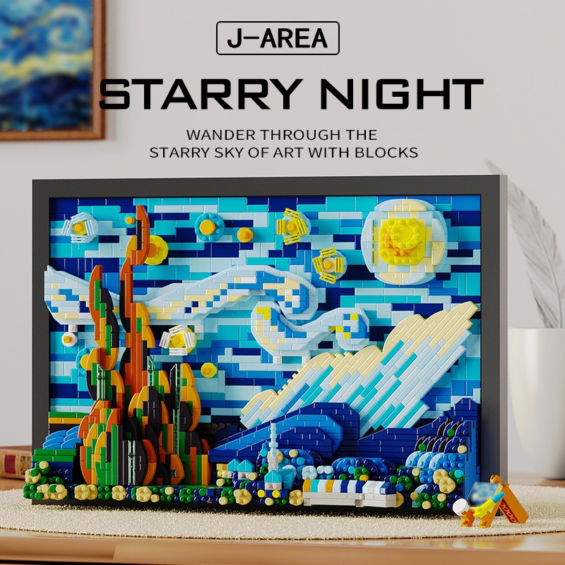 LEGO MOC [Mini Micro Bricks] J-AREA DME001 Starry Night Movie & Game