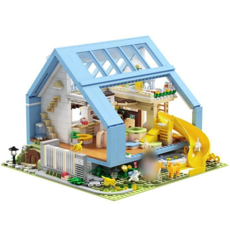 LEGO MOC Kalos Blocks 61031 Cat, Dog and House Modular Buildings