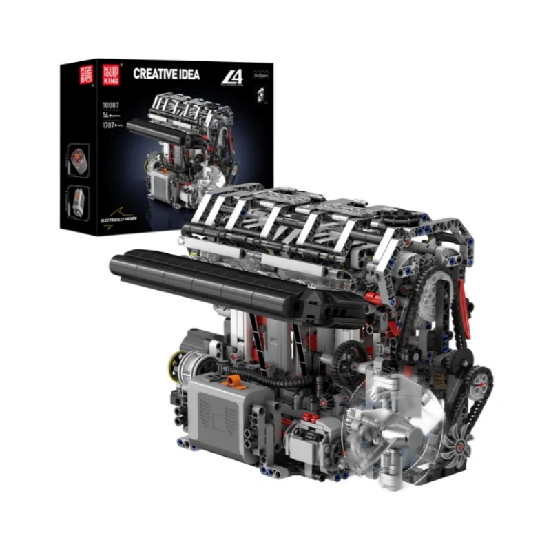 LEGO MOC [With Motor] Mould King 10087 Inline four cylinder (L4 ...