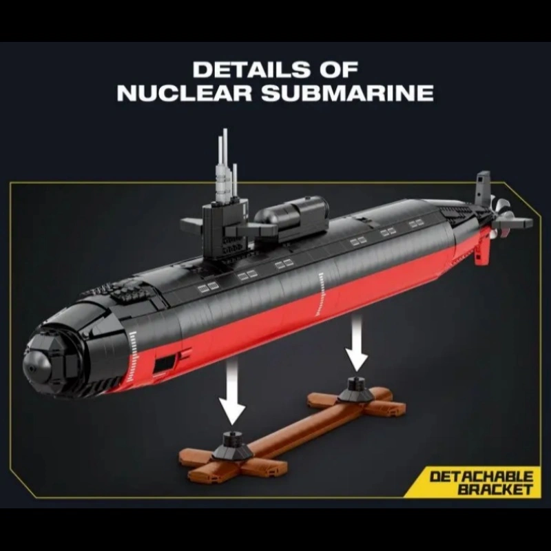 LEGO MOC Reobrix 33049 LOS ANGELES CLASS SSN NUCLEAR SUBMARINE Military