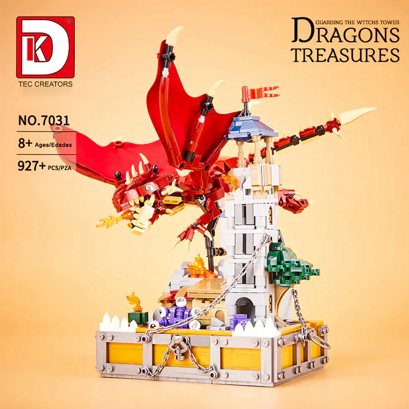 LEGO MOC DK 7031 Dragon and Treasure: Guarding the Witch Tower Movie & Game