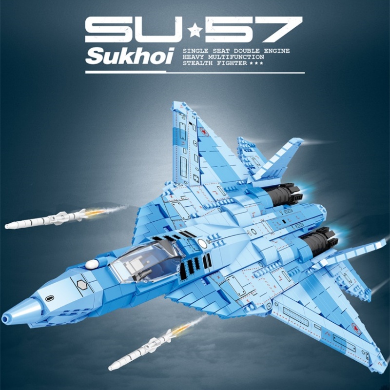 LEGO MOC Reobrix 33030 SU-57 Heavy Fighter Sukhoi Military