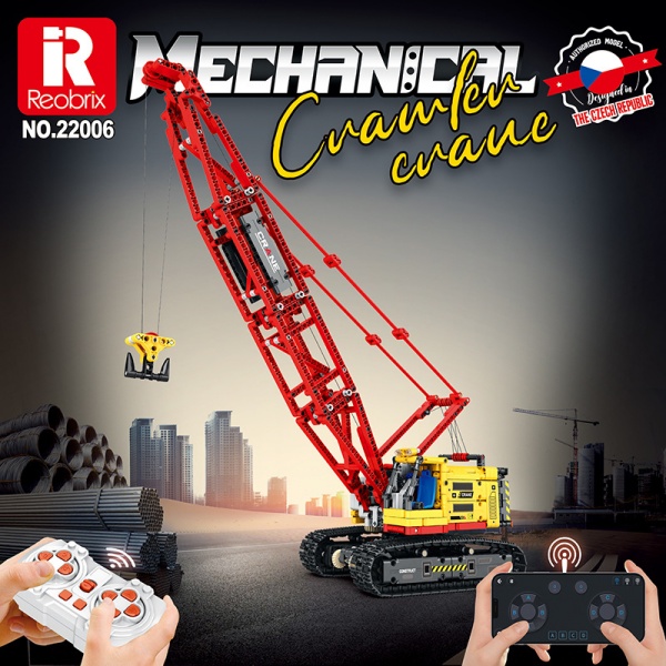 [With Motor] Reobrix 22006 Crawler Crane Technic
