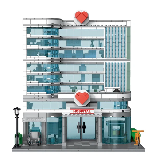 LEGO MOC XMORK 20121 Cities Hospital Modular Buildings