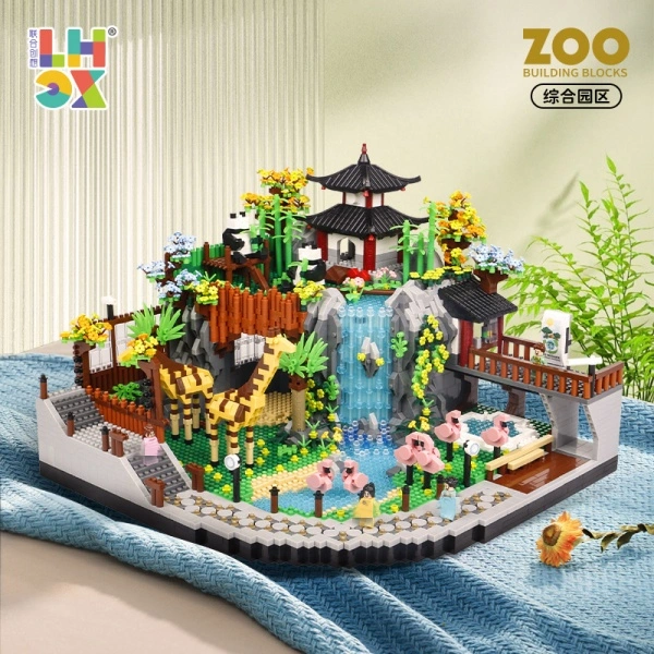 LEGO MOC [Mini Micro Bricks] LHCX 822 Zoo Integrated Park Modular Buildings