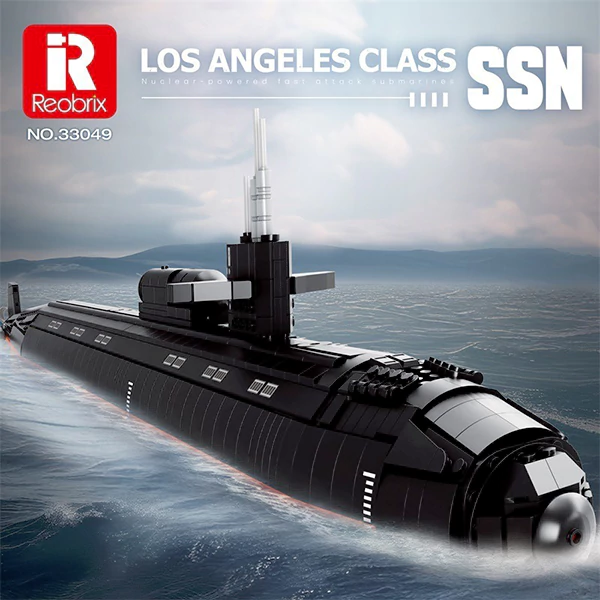 LEGO MOC Reobrix 33049 LOS ANGELES CLASS SSN NUCLEAR SUBMARINE Military