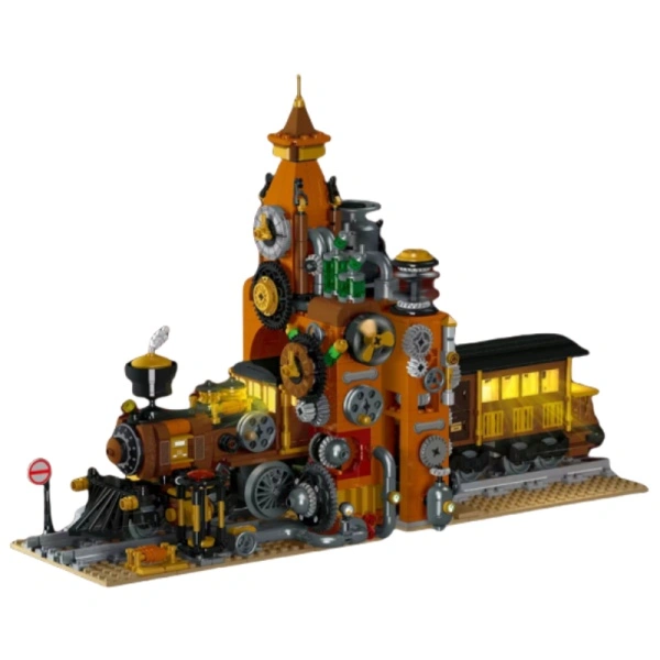 LEGO MOC XMORK 028005 Steampunk Train Bookend Creator Expert