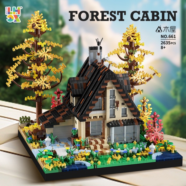 LEGO MOC [Mini Micro Bricks] LHCX 661 FOREST CABIN Modular Buildings