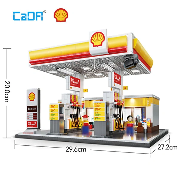 LEGO MOC CaDA C66026 Shell Gas Station Creator Expert