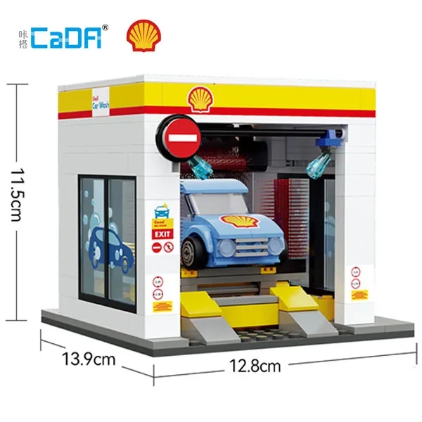 LEGO MOC CaDA Shell Station Mini-Building Scene Creator