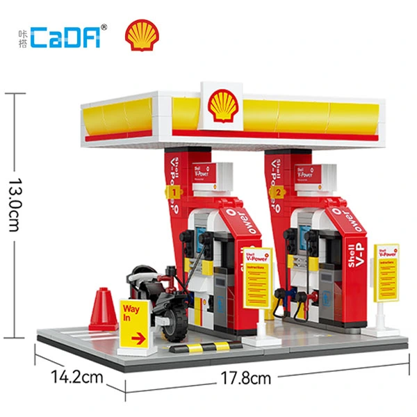 LEGO MOC CaDA C66026 Shell Gas Station Creator Expert