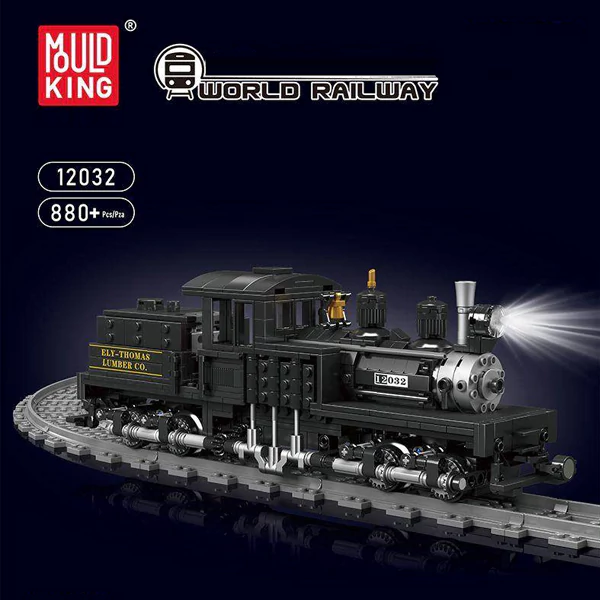 LEGO MOC [With Motor] MouldKing 12032 Shay-Type Steam Locomotive Technic
