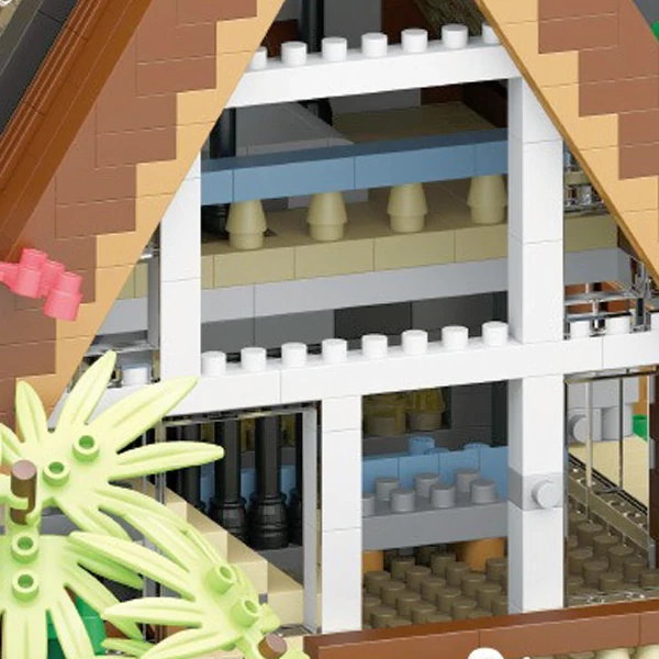 LEGO MOC [Mini Micro Bricks] LHCX 617 LAKESIDE CABIN Modular Buildings