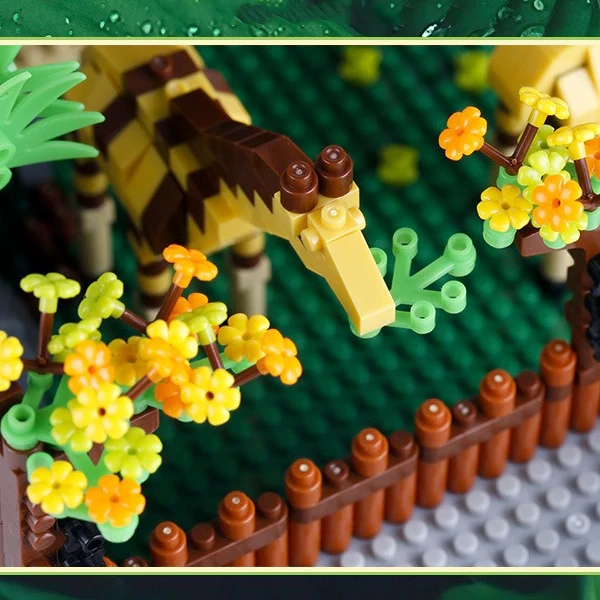 LEGO MOC [Mini Micro Bricks] LHCX 822 Zoo Integrated Park Modular Buildings
