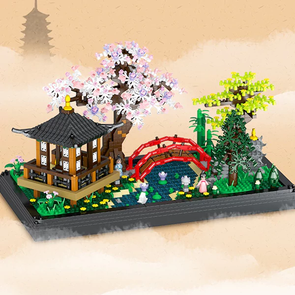 LEGO MOC [Mini Micro Bricks] LHCX 651 Garden Building BlOCK Modular ...