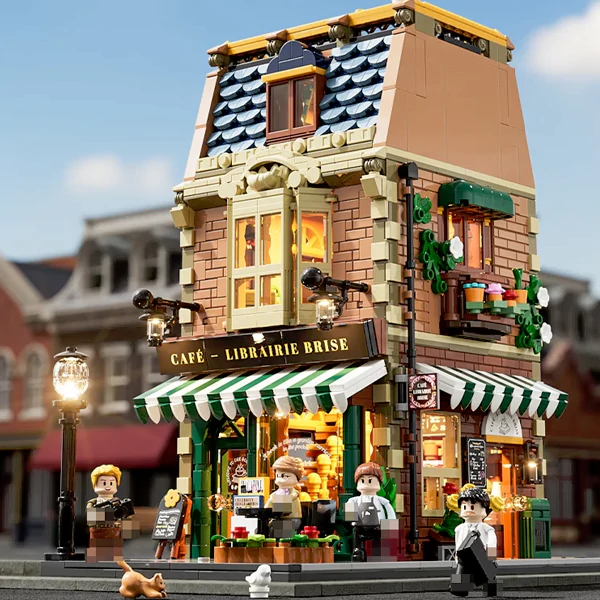 LEGO MOC Funwhole F9031 Coffee Bookstore Modular Buildings