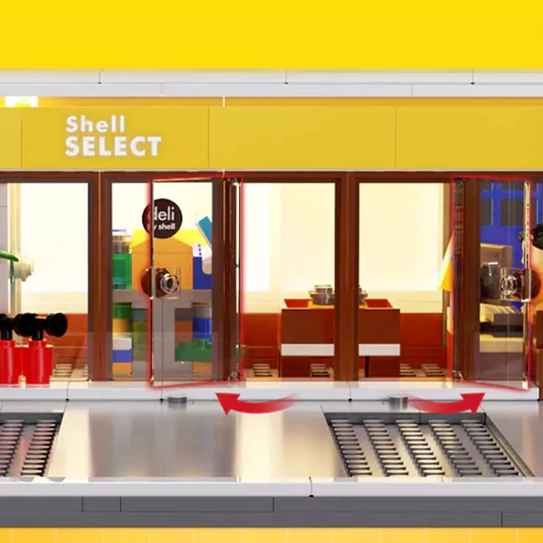 CaDA Shell Gas Station LEGO Building Set