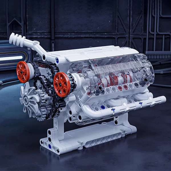 LEGO MOC ONEBOT OBTEM03AIQI V6 Engine Model Technic