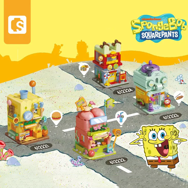 SEMBO SpongeBob SquarePants Capsule Modeling Tumbler Small Scene Building