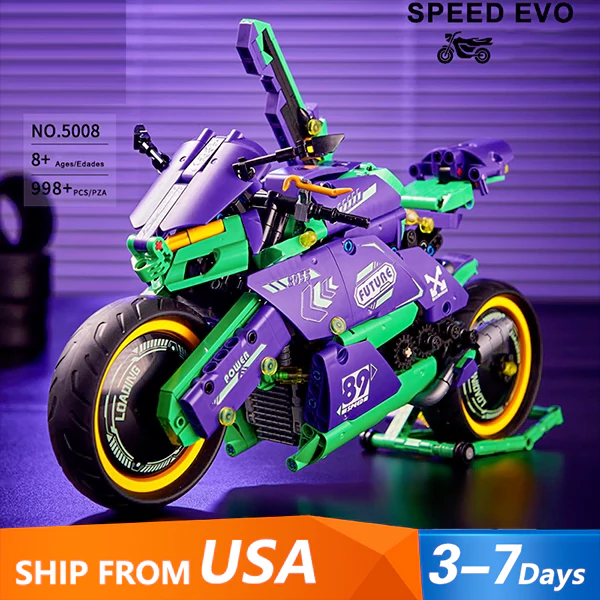 LEGO MOC DK 5008 EVO-01 Motorcycle Technic US Warehouse Express