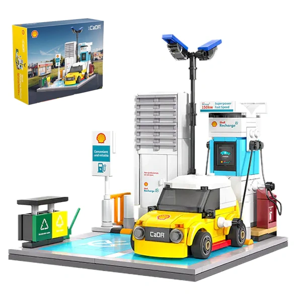 LEGO MOC CaDA Shell Station Mini-Building Scene Creator