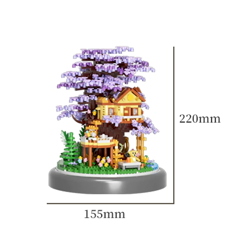 [Mini Micro Bricks] YKO P2243 Cherry Blossom Tree House Modular Buildings