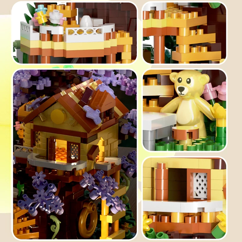 [Mini Micro Bricks] YKO P2243 Cherry Blossom Tree House Modular Buildings
