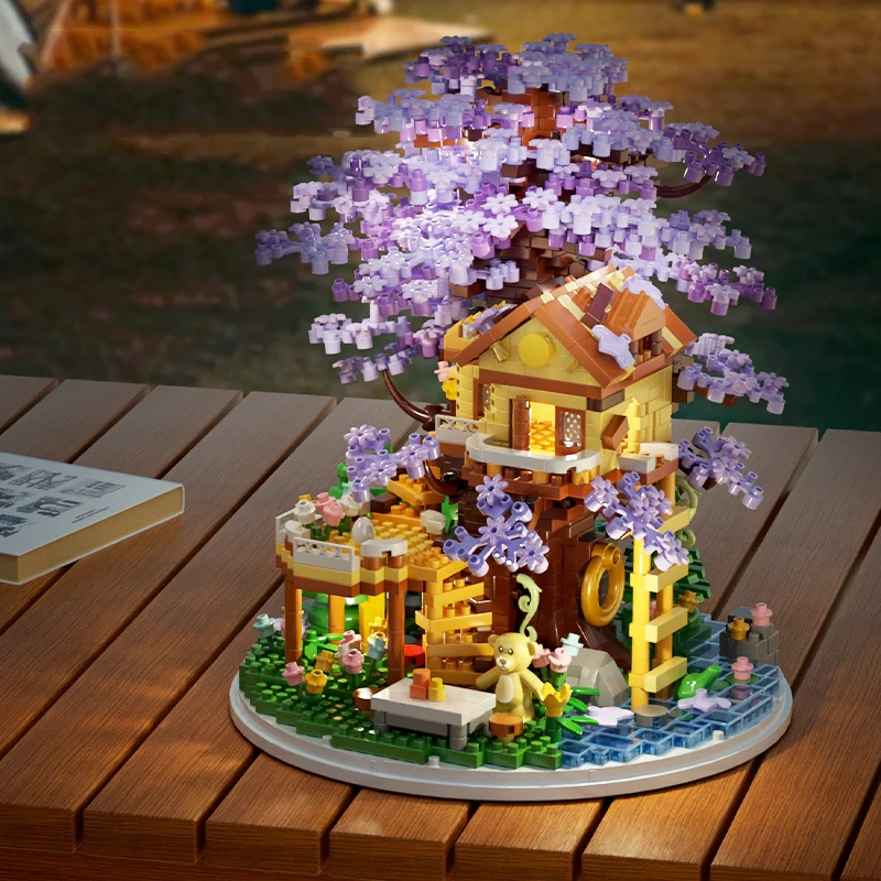 [Mini Micro Bricks] YKO P2243 Cherry Blossom Tree House Modular Buildings