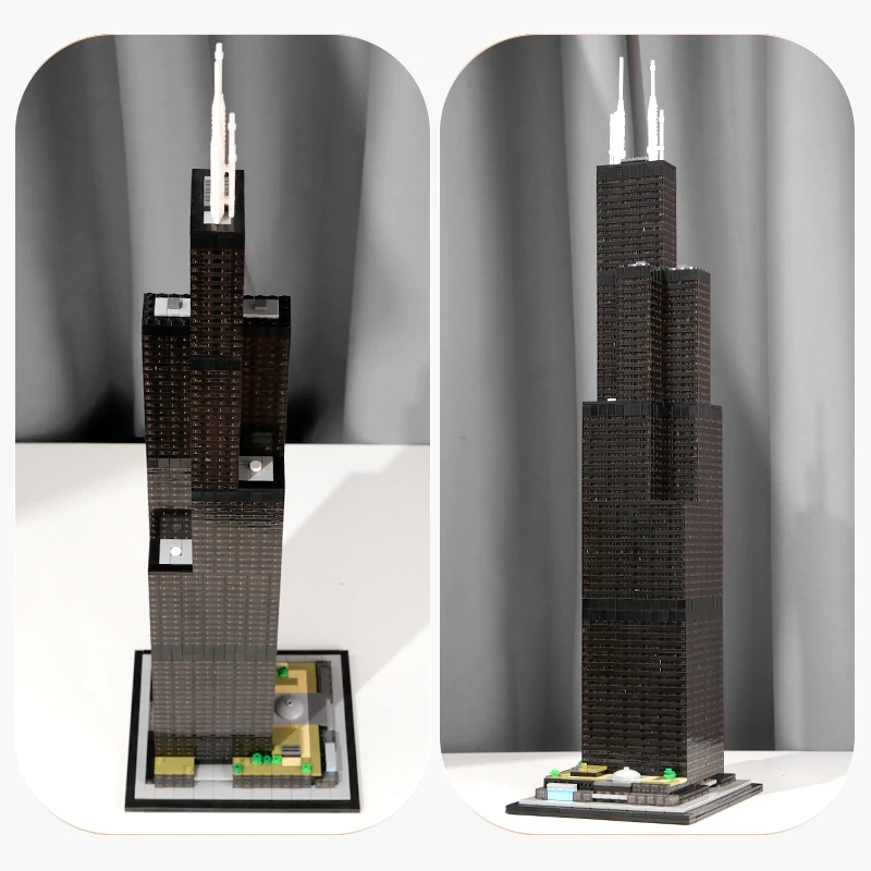 Studio MOC 127024 Willis Tower (Sears Tower) 1:800 Scale
