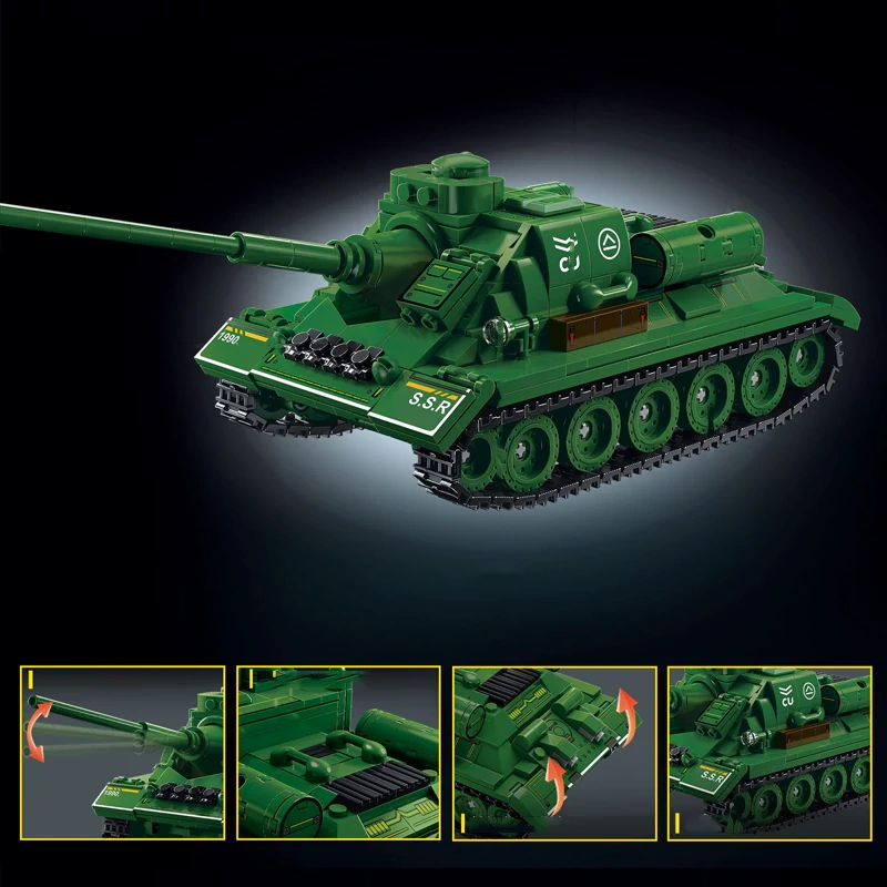 LeYi 66069 SU-100 Tank Destroyer Military