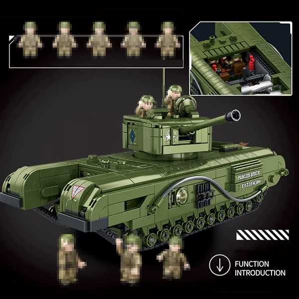 LEGO MOC Panlos 632014 Churchill Tank Military Europe Warehouse Express