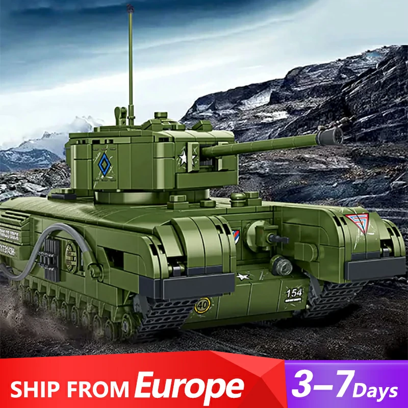LEGO MOC Panlos 632014 Churchill Tank Military Europe Warehouse Express