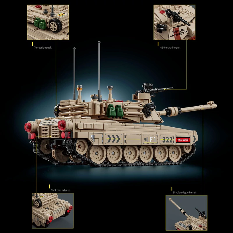 LeYi 66050 M1 MAIN BATTLE TANK Military