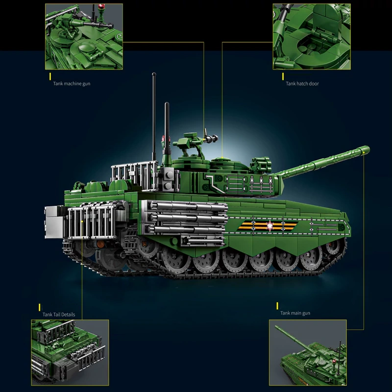 LeYi 66056 T90M MAIN BATTLE TANK Military