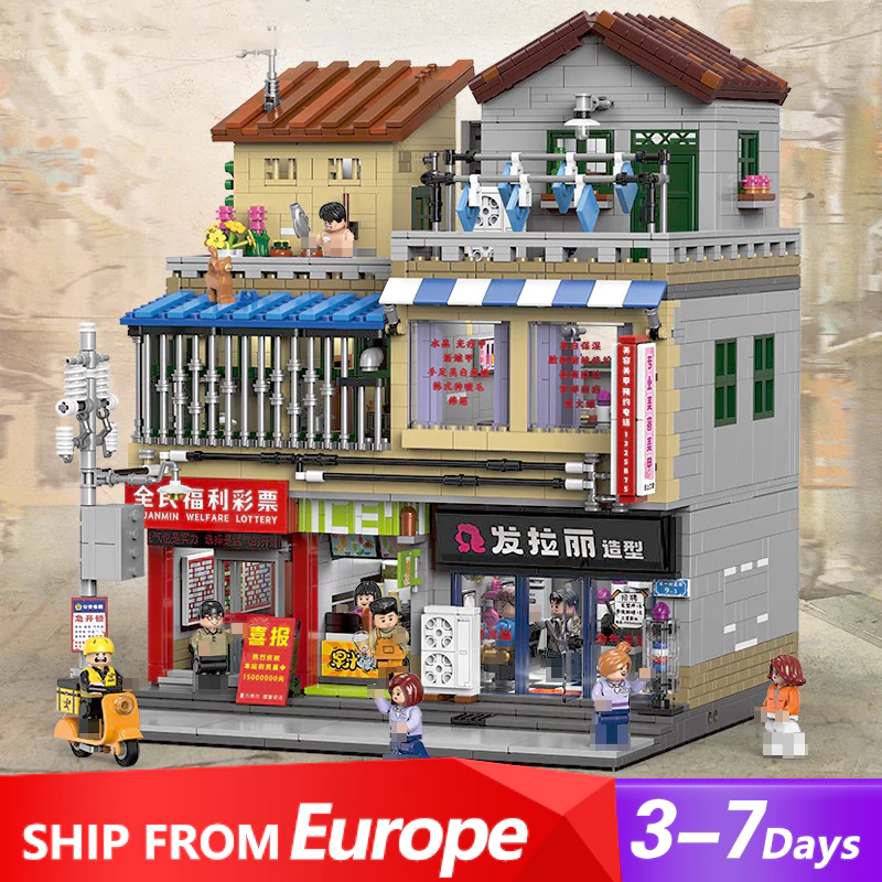 XINGBAO XB-01038 Urban Village Barber Shop Modular Buildings Europe Warehouse Express