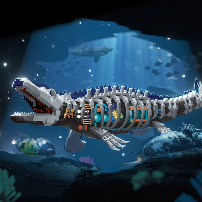 Iambrick 30603 Mecha Dino Mosasaurus Monster Dinosaur