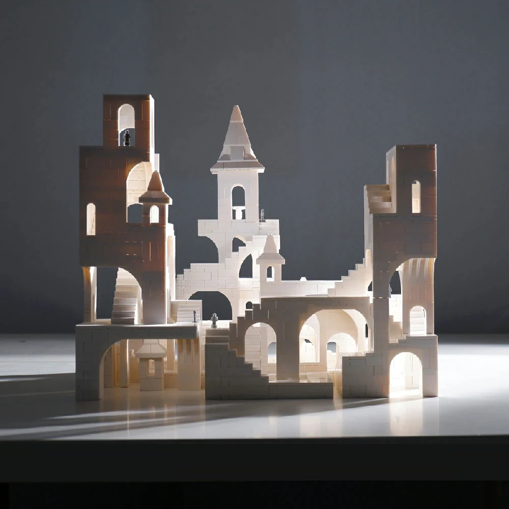 BXS 01 02 03 Castle Building Block Maze Modular Buildings