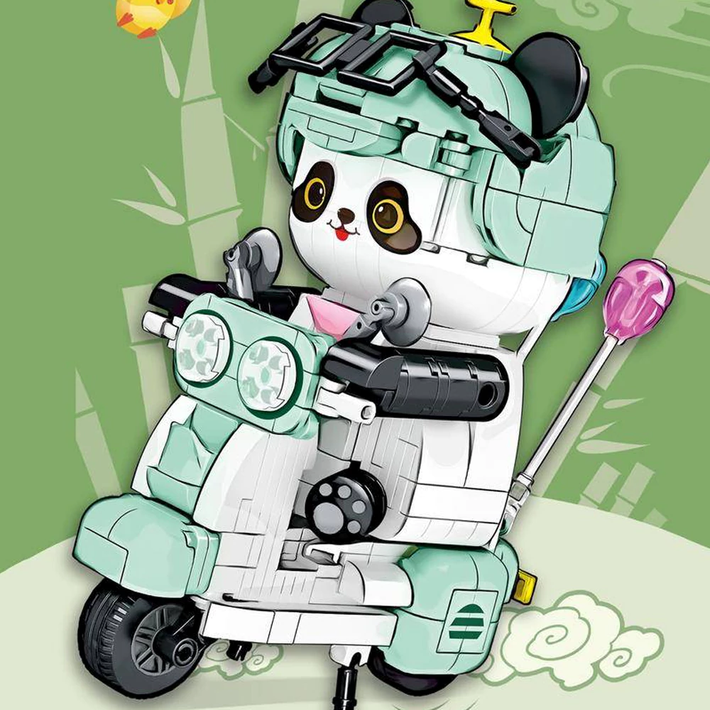 SG 20809 Panda Motorcycle Rider Creator Expert