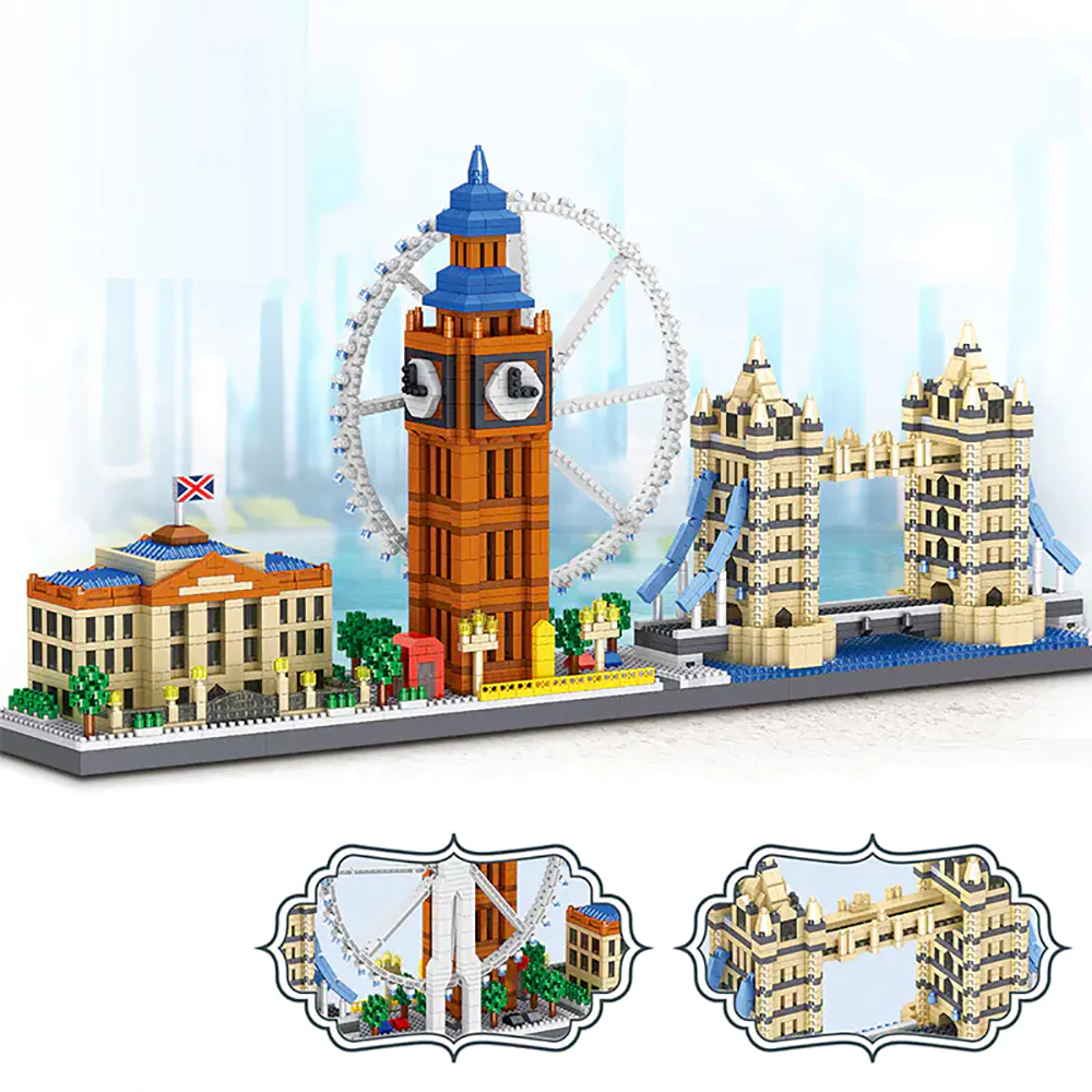 [Mini Micro Bricks] ZHEGAO LZ8318 London Landmarks Modular Buildings