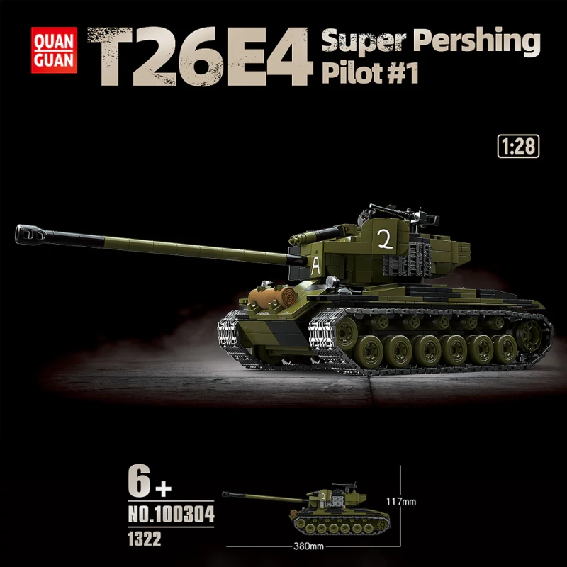 QUANGUAN 100304 T26E4 Super Pershing Pilot #1 Tank Military