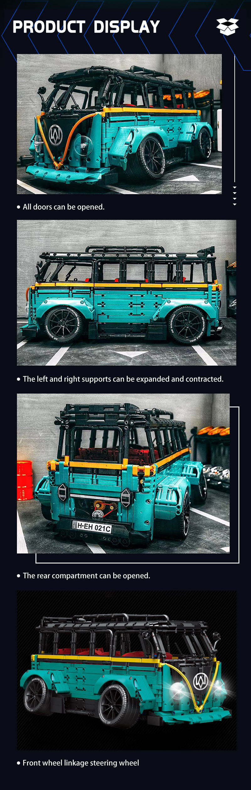 【With Motor】CACO C021 T2 Bus 1:10 Technic