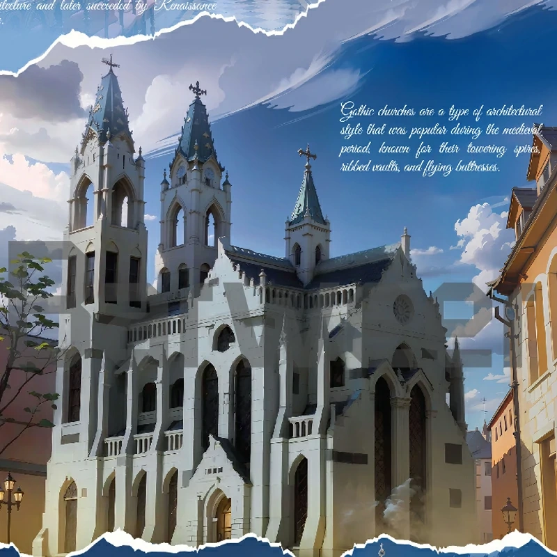 BAKA Gothic Cathedral LEGO Set – Modular Gothic Build