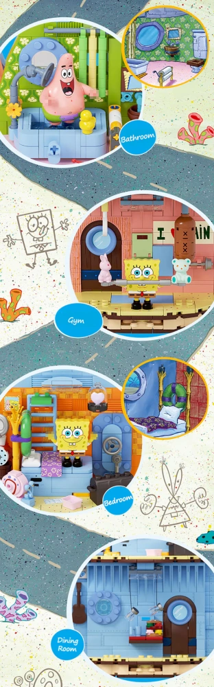 spongebob patrick house interior