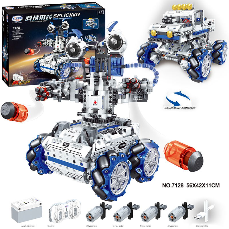 [With Motor] Winner 7128 Technic Rc Combat Robot Building Blocks 1084± ...