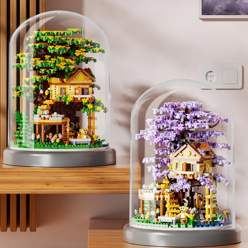 [Mini Micro Bricks] YKO P2243 Cherry Blossom Tree House Modular Buildings