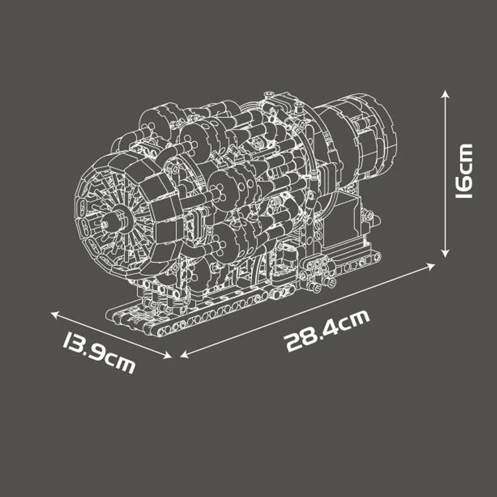 MouldKing 10216 Turbojet Engine Technic