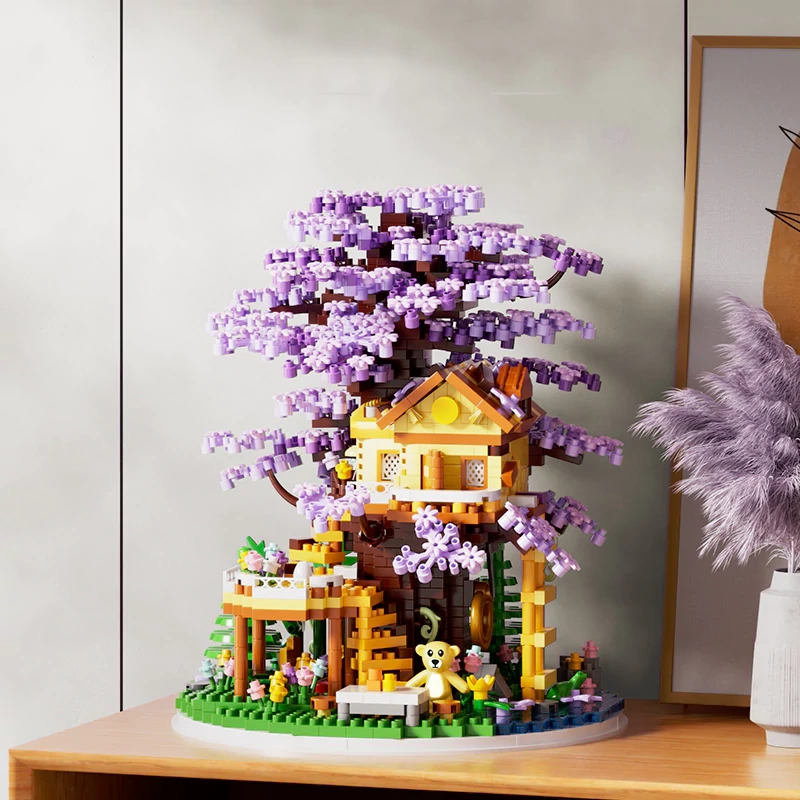 [Mini Micro Bricks] YKO P2243 Cherry Blossom Tree House Modular Buildings